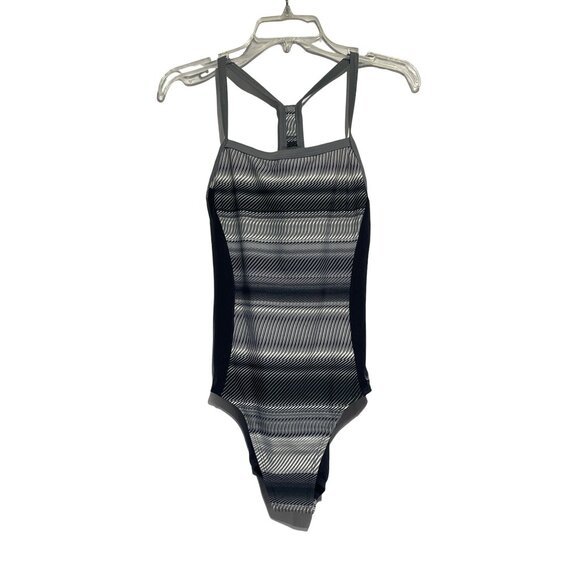 Nike | Swim | Nike Womens Open Back Onepiece Body Swimsuit Gray Black ...